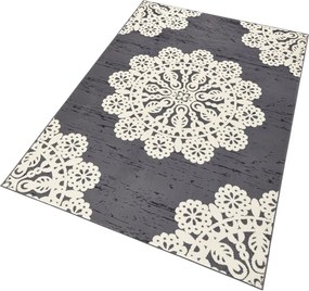Šedý koberec Hanse Home Gloria Lace, 80 x 150 cm