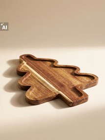 Sinsay - Servírovací tác ve tvaru vánočního stromku - hnědá