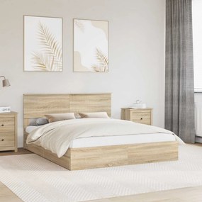 Postel s úložným prostorem se zásuvkou Sonoma dub 160 x 200 cm 3410779
