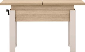 Rozkládací polohovací konferenční stolek HOGO 3v1 | 120-157x62,5-74,5x67 cm | síla horní desky 32 mm | dub sonoma/nohy kašmír