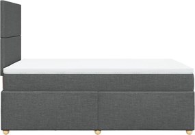 Box spring postel s matrací tmavě šedá 120x190 cm textil 3293513