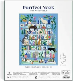 Galison Puzzle Kočičí knihovna 1000 dílků / od 3 let