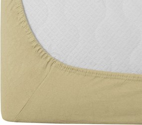 Jersey prostěradlo HIGHFIT světle žluté 180 x 200 cm