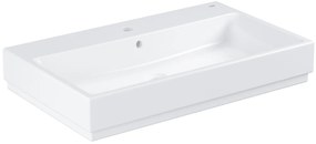 Grohe Cube Ceramic - Umyvadlo 800x490 mm,s přepadem, otvor pro baterii, PureGuard, alpská bílá 3946900H