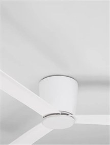 NV 9952325 Stropní ventilátor DELL tělo z hliníku matná bílá 3ABS dřevěné listy - NOVA LUCE