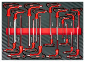 Dílenský vozík s nářadím | 12 zásuvek | Červený Matabro MB-TC05 | 542 ks
