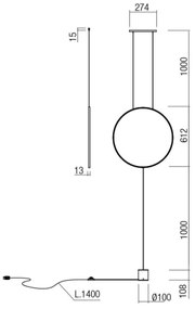Redo 01-2197 - LED Stojací lampa SLICK LED/19W/230V černá