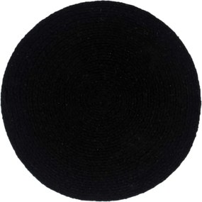 Prostírání 4 ks černé 38 cm kulaté bavlna 133844