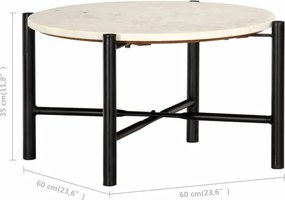 vidaXL Konferenční stolek 60x60x35 cm pravý kámen mramorový vzor [286451] Barva: Zelená