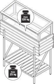 Tchibo - Vyvýšený truhlík se skleníkovým nástavcem »Elin« - barva: černá