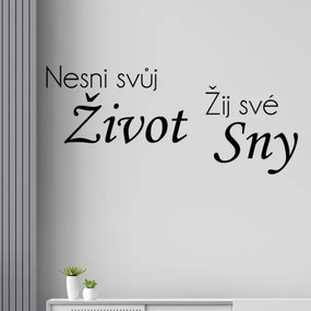 Samolepka Život a sny