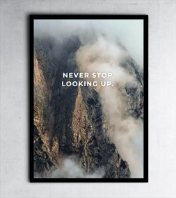 Pixada Never Stop - motivační obraz Velikost: B2 - 50x70 cm, Volba rámu: s černým rámem