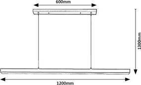 Brilagi - LED Lustr na lanku AXIS LED/30W/230V 120 cm černá