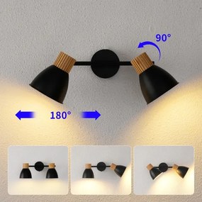 Brilagi - Bodové svítidlo ODENSE 2xE14/10W/230V kaučukovník/černá