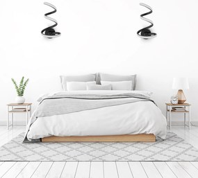 Toolight - LED nástěnná lampa SPRING UP APP829-W, černá matná, OSW-09181