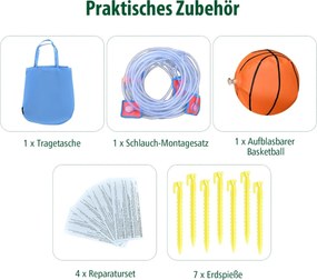 Costway Skákací hrad s tobogánem, lezecká stěna4postřikovače2Vodní děla