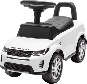 AIYAPLAY Land Rover chodítko (licence) – 18–36 měsíců, úložný prostor, klakson a zvuky motoru, bílá