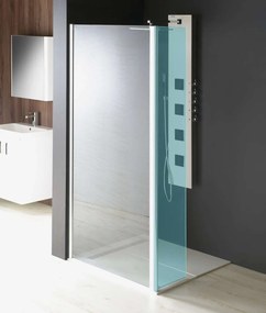 Polysan Modular Shower - Pevná sprchová stěna, pro připojení otočného panelu, 100 cm, čiré sklo MS3A-100