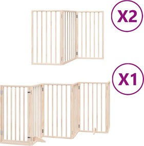 Zábrana pro psy s dvířky skládací 12 panelů 600 cm topol 3155533