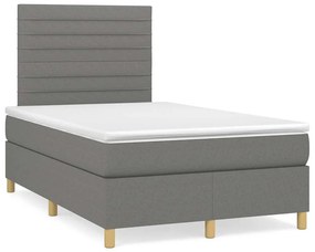 Box spring postel s matrací tmavě šedá 120x190 cm textil 3269938