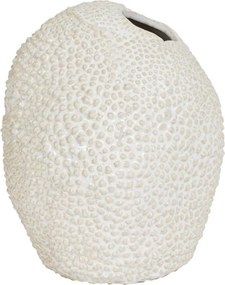 Béžovo-bílá keramická váza Kyana M - Ø 17*20,5 cm