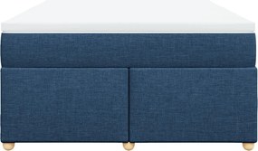 Box spring postel s matrací modrá 140x200 cm textil 3285386