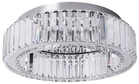Toolight Toolight, křišťálové stropní svítidlo 50cm, 30W, 4000K, 1401lm, APP1744-C, chromová, OSW-09308