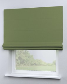 Římská roleta Capri barva zelená látka pletený vzor, zatemňovací