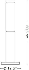 ILUX 172439 LED Venkovní sloupkové svítidlo Ideal Lux Etere PT1 antracite 172439 antracitové IP44 - IDEALLUX