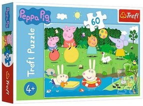 Trefl Puzzle Prasátko Peppa/Peppa Pig Prázdninová zábava 33x22cm 60 dílků