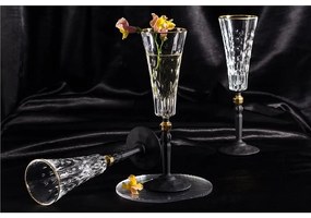 BOHEMIA PRESTIGE CONTE BLACK SKLENICE NA ŠAMPAŇSKÉ 170ML SADA 6 KS