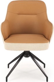 Otočné jídelní křeslo K527 eko kůže béžové