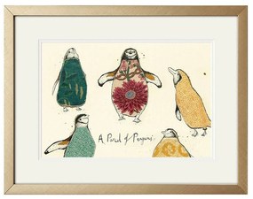 Autorský tisk AW Parcel of Penguines, Anna Wright UK Autorský tisk ( bez rámu)