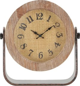Stolní hodiny Round 24 cm hnědé