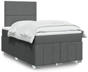 Box spring postel s matrací tmavě šedá 120x190 cm textil 3293901