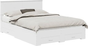 Rám postele se zásuvkou Bílá 160 x 200 cm Kompozitní dřevo 3408238
