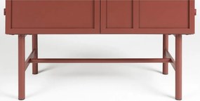 Červená kovová skříňka 70x105x35 cm Davis – White Label
