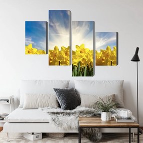 Vícedílný obraz 3D Pole Narcisů Nedostatek Nedostatek Plátno Canvas 240x150