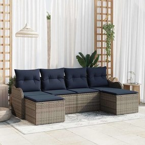 Set pohovek 6 ks Šedá Polyester 3345815