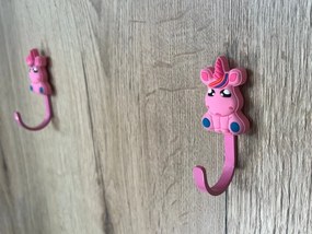 In-Design Dětský věšák Jednorožec růžový