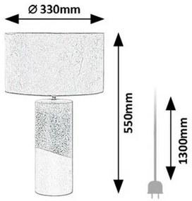 Rabalux 74219 dekorativní keramická stolní lampa Yelda, hnědá