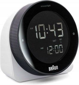 Budík Braun BC24W-DCF Alarm Snooze Rádio Ovládání Černobílé