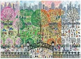 Galison Dřevěné puzzle Psí park 4 roční období / 250 dílků / od 6 let