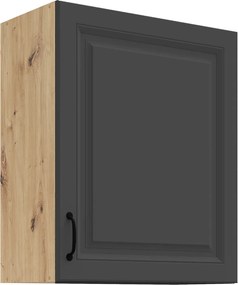 STILO gr | horní skříňka 60 G-72 1F s policemi | 60 cm | UNI dvířka | artisan/grafit