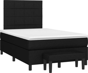 Box spring postel s matrací černá 120x200 cm textil 3136583
