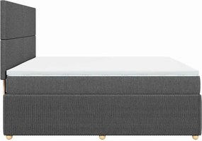 Box spring postel s matrací tmavě šedá 180x200 cm textil 3294429