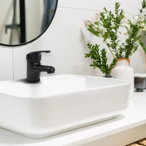 Erga Lati, umyvadlová baterie h-130, černá matná, ERG-YKA-BU.LATI24-BLK
