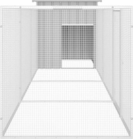 Klec pro kuřata šedá 400 x 91 x 100 cm pozinkovaná ocel 3106461