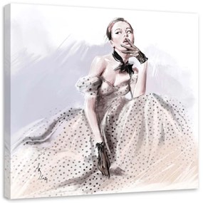 Gario Obraz na plátně Paříž Móda Žena Šaty Elegance - Irina Sadykova Rozměry: 30 x 30 cm