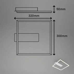 LED stropní světlo 3771 ve tvaru rámu, hliník